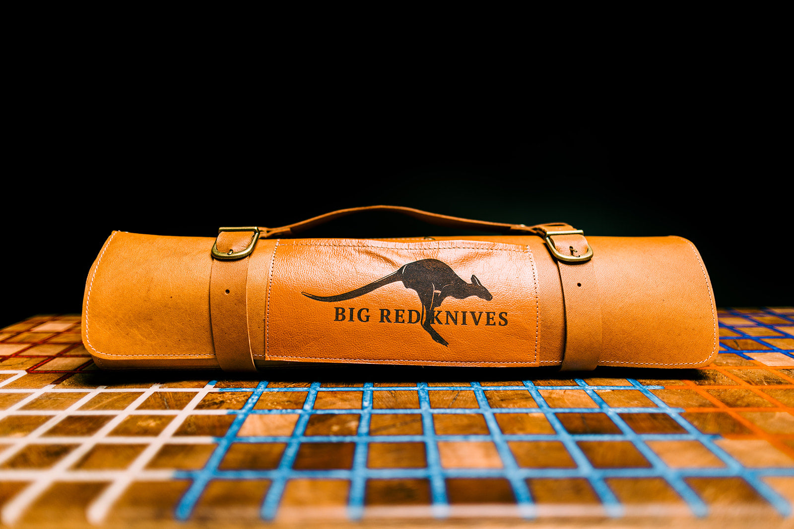 Kangaroo Leather Knife Roll - Ochre – Big Red Knives